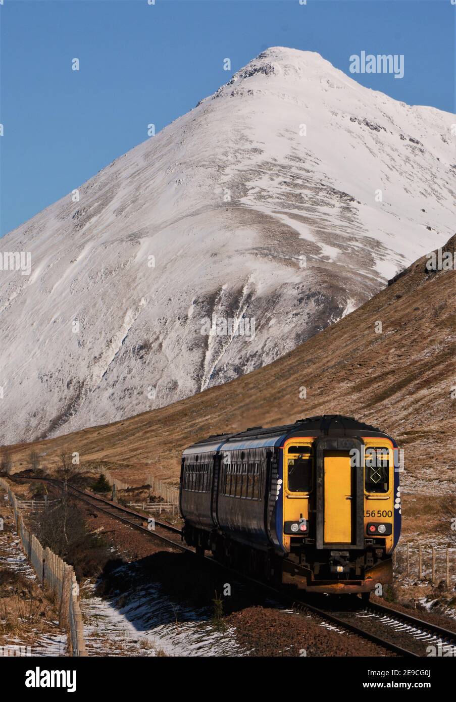 The first Glasgow to Mallaig service of the day climbs to County March ...