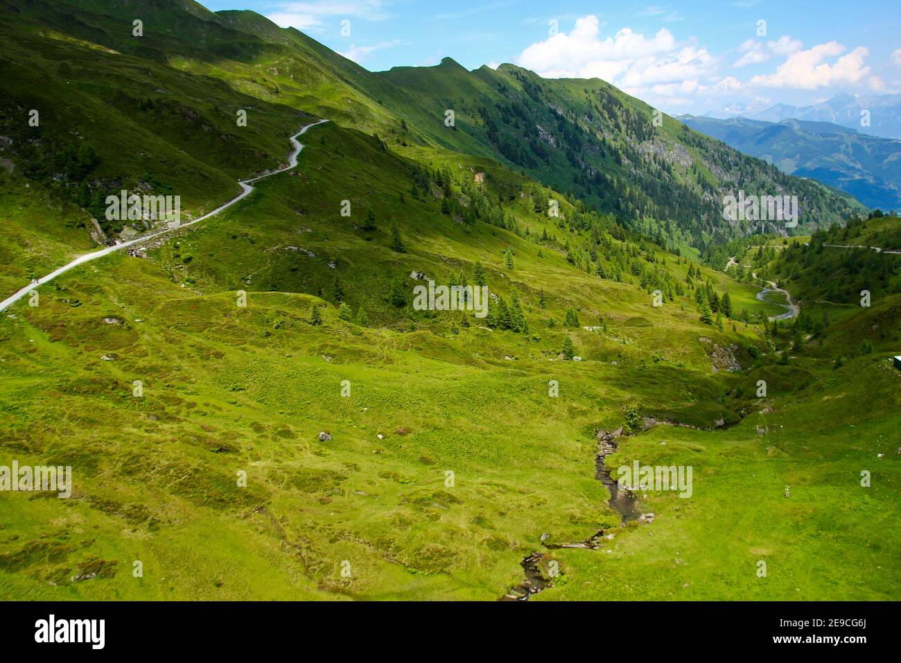 The look from a cabin at a great austrian nature Stock Photo - Alamy