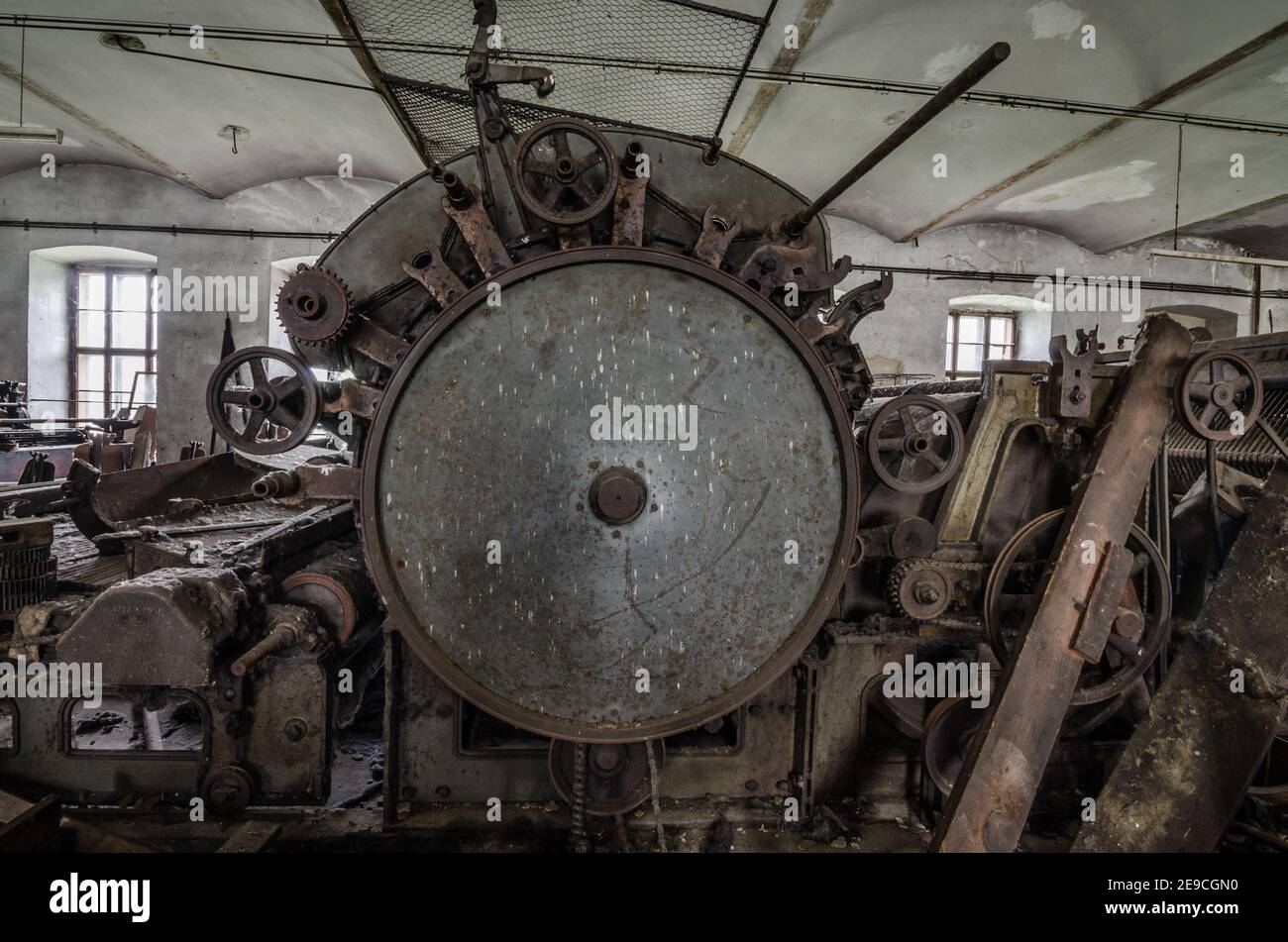 big old machine in abandoned factory Stock Photo - Alamy