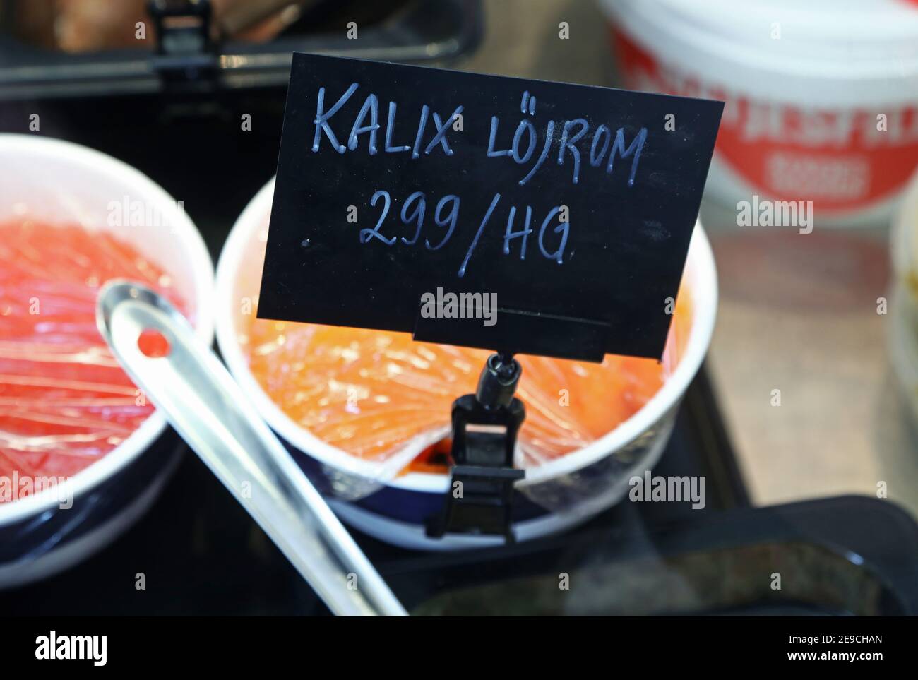 SKANÖR, SWEDEN- 16 MAY 2019: Vendace roe is considered a delicacy ...