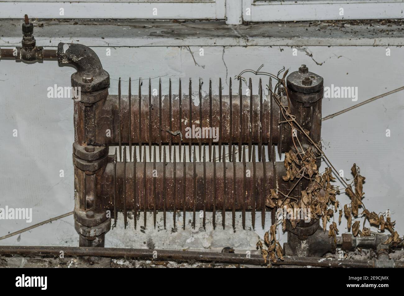 small old rusty radiator in factory Stock Photo - Alamy