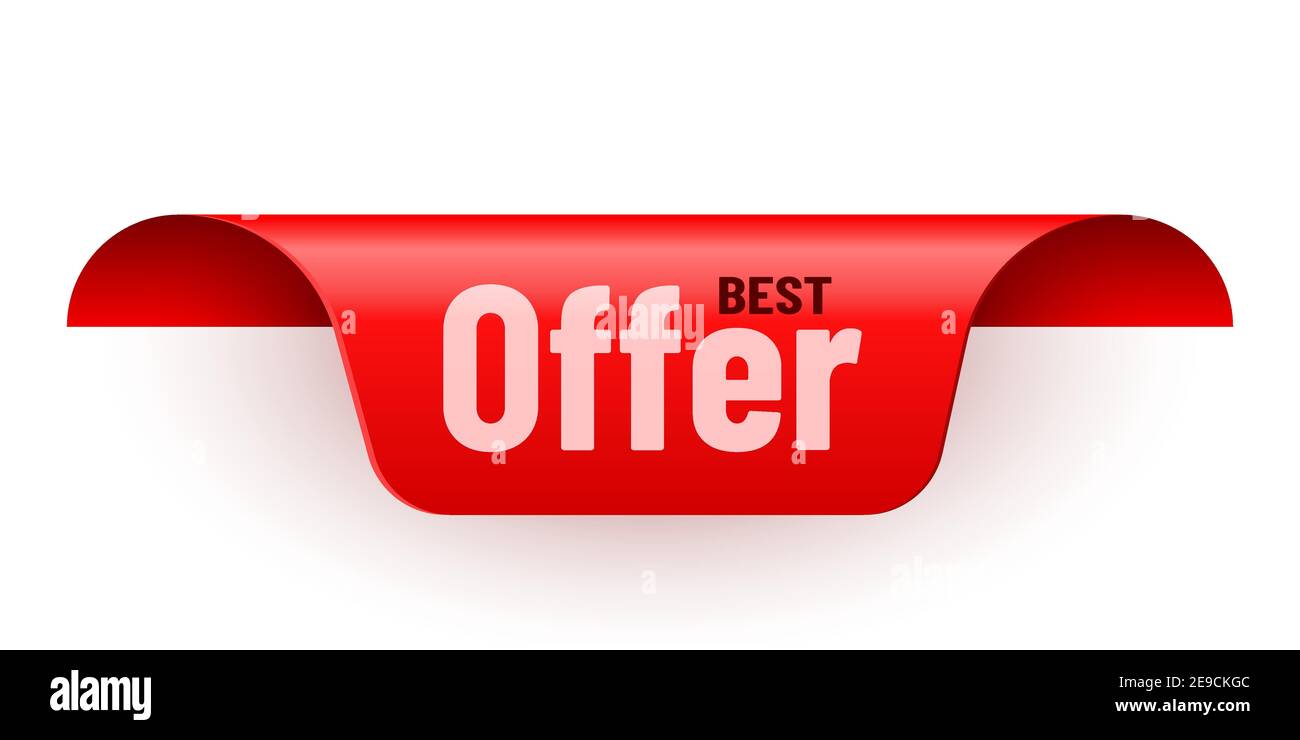 Realistic label. Best deal and sale offer text banners design objects ...