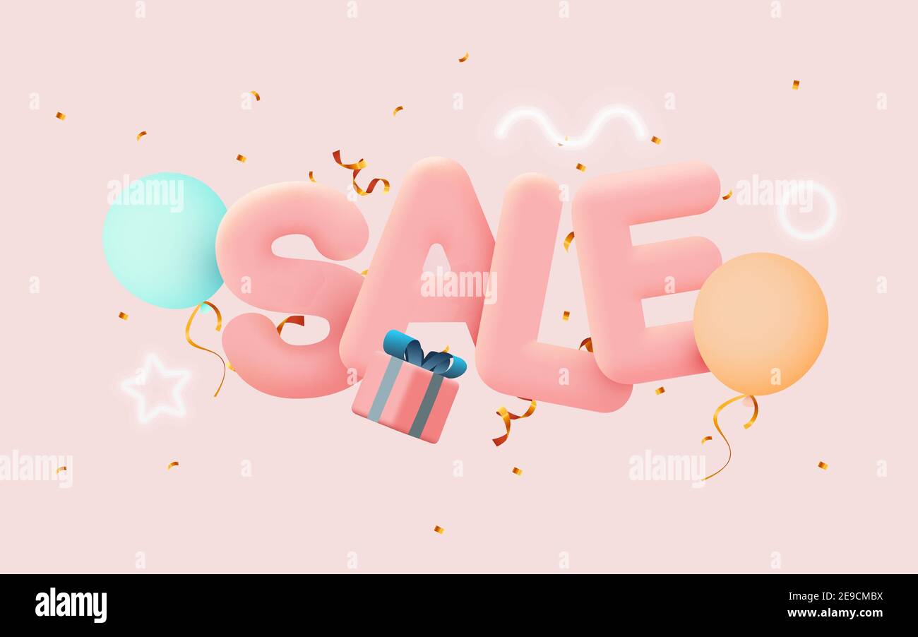 Great discount sale banner or poster design on bright pink background ...