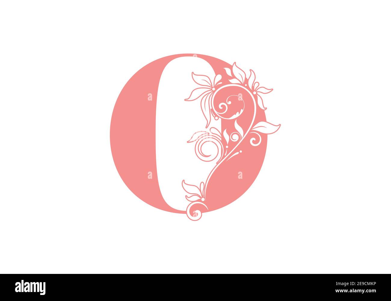Monogram letters O. Floral alphabet . Monogram initials perfectly for ...