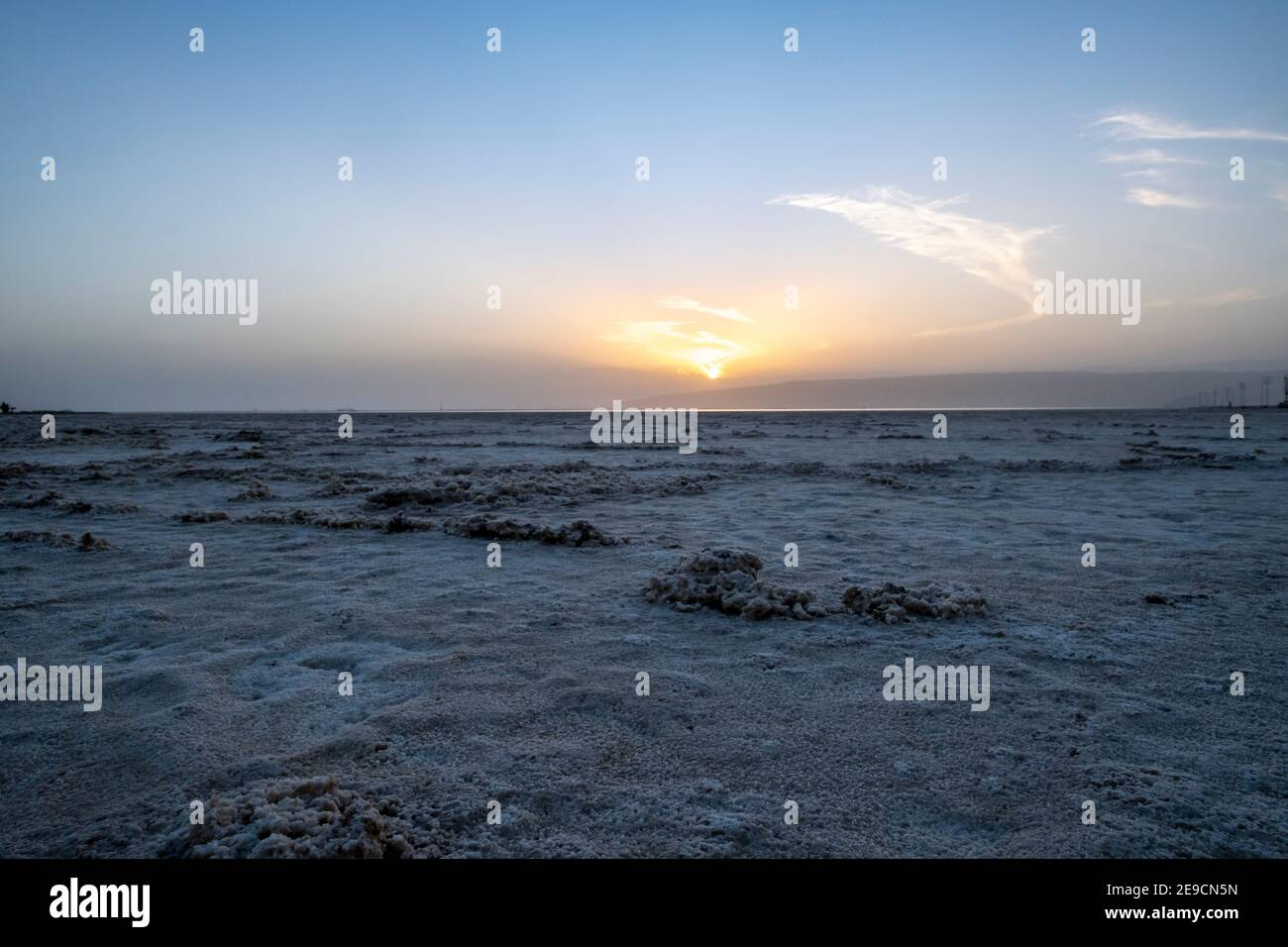 Salt landforms at the evaporation ponds of the 'Dead Sea Works' potash ...