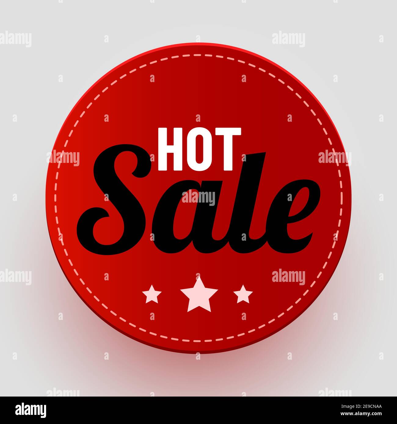 Realistic label. Hot deal and sale offer text banners design objects ...