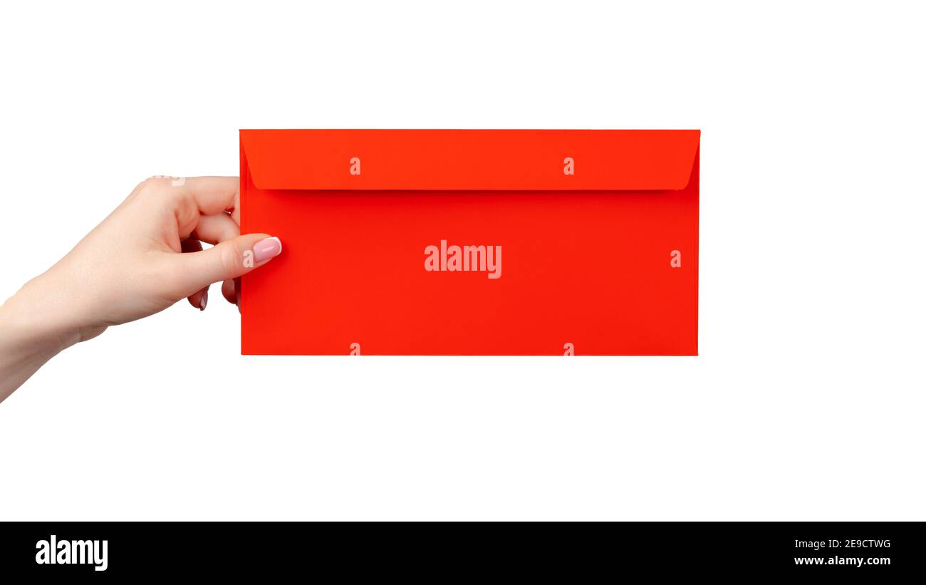 Old woman hand envelope Cut Out Stock Images & Pictures - Alamy