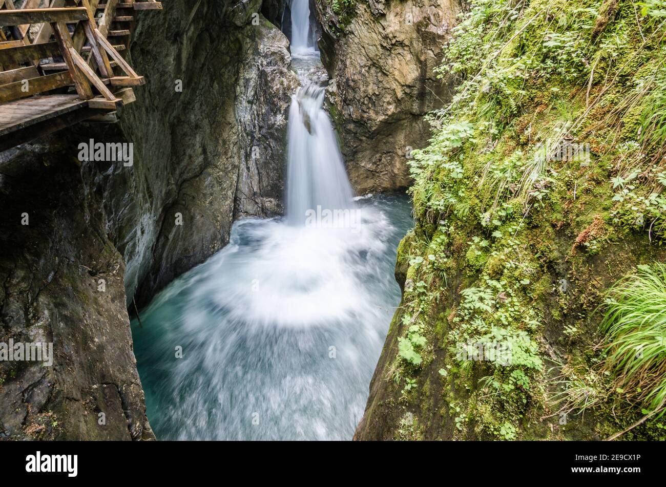beautiful waterfall in ravine in the mountains Stock Photo - Alamy
