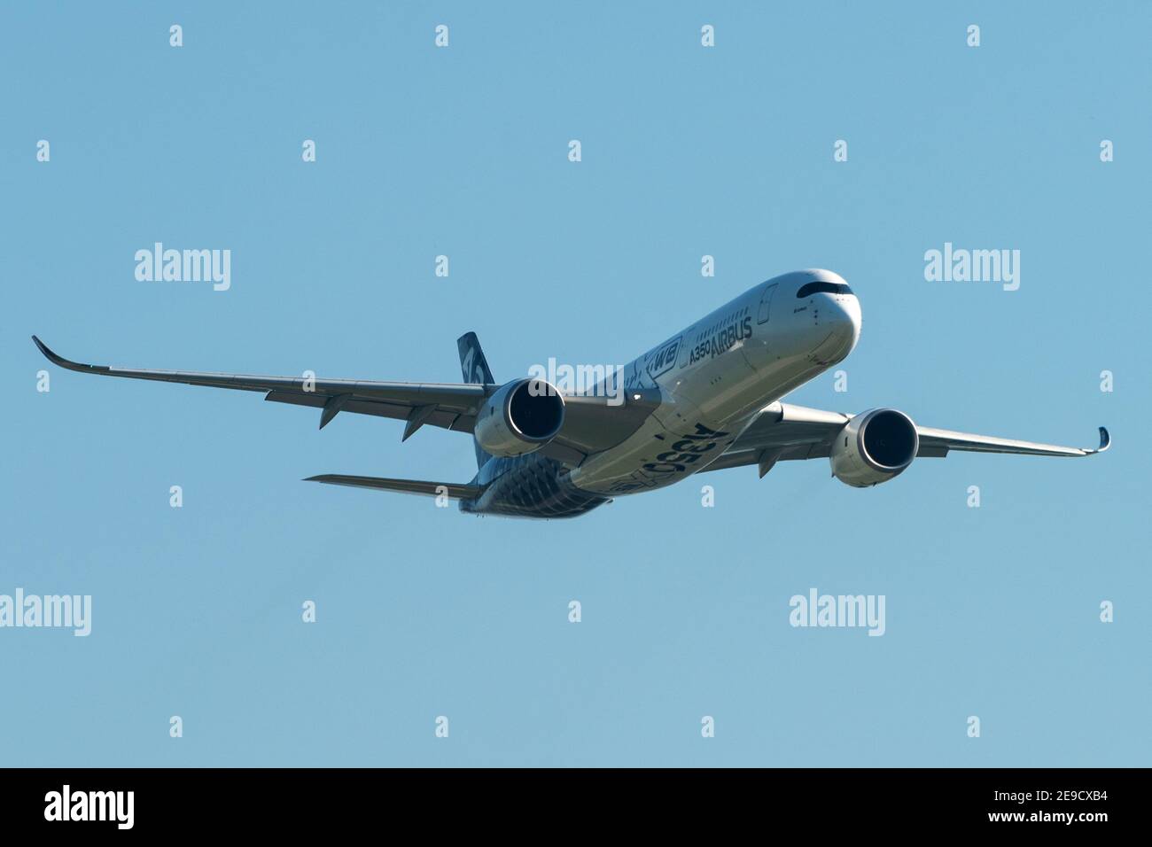 August 30, 2019. Zhukovsky, Russia. long-range wide-body twin-engine ...