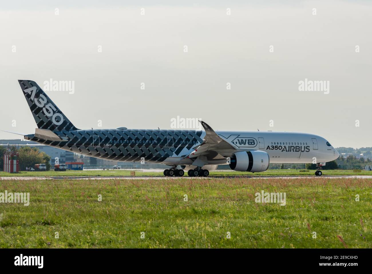 August 30, 2019. Zhukovsky, Russia. long-range wide-body twin-engine ...