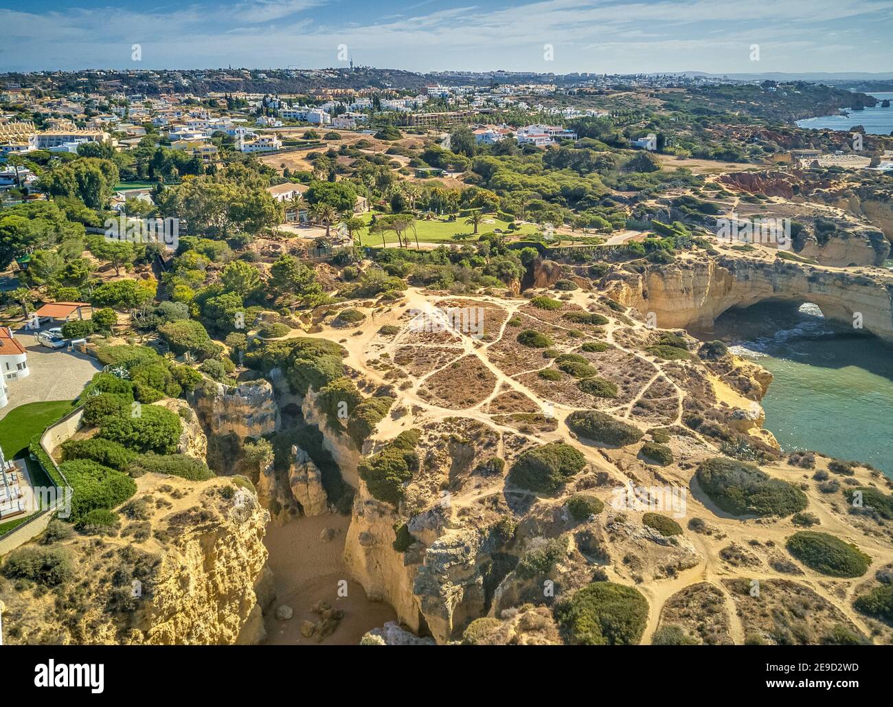 Aerial shot of the landscapes in Algarve, Portugal Stock Photo - Alamy