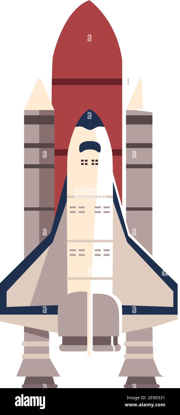 space shuttle launching detailed vector icon vector illustration Stock ...