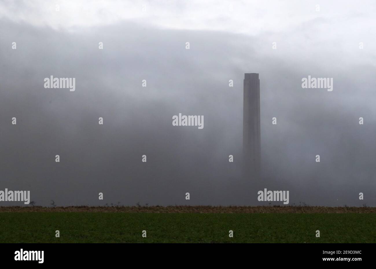 The boiler house is brought down as demolition work continues at ...