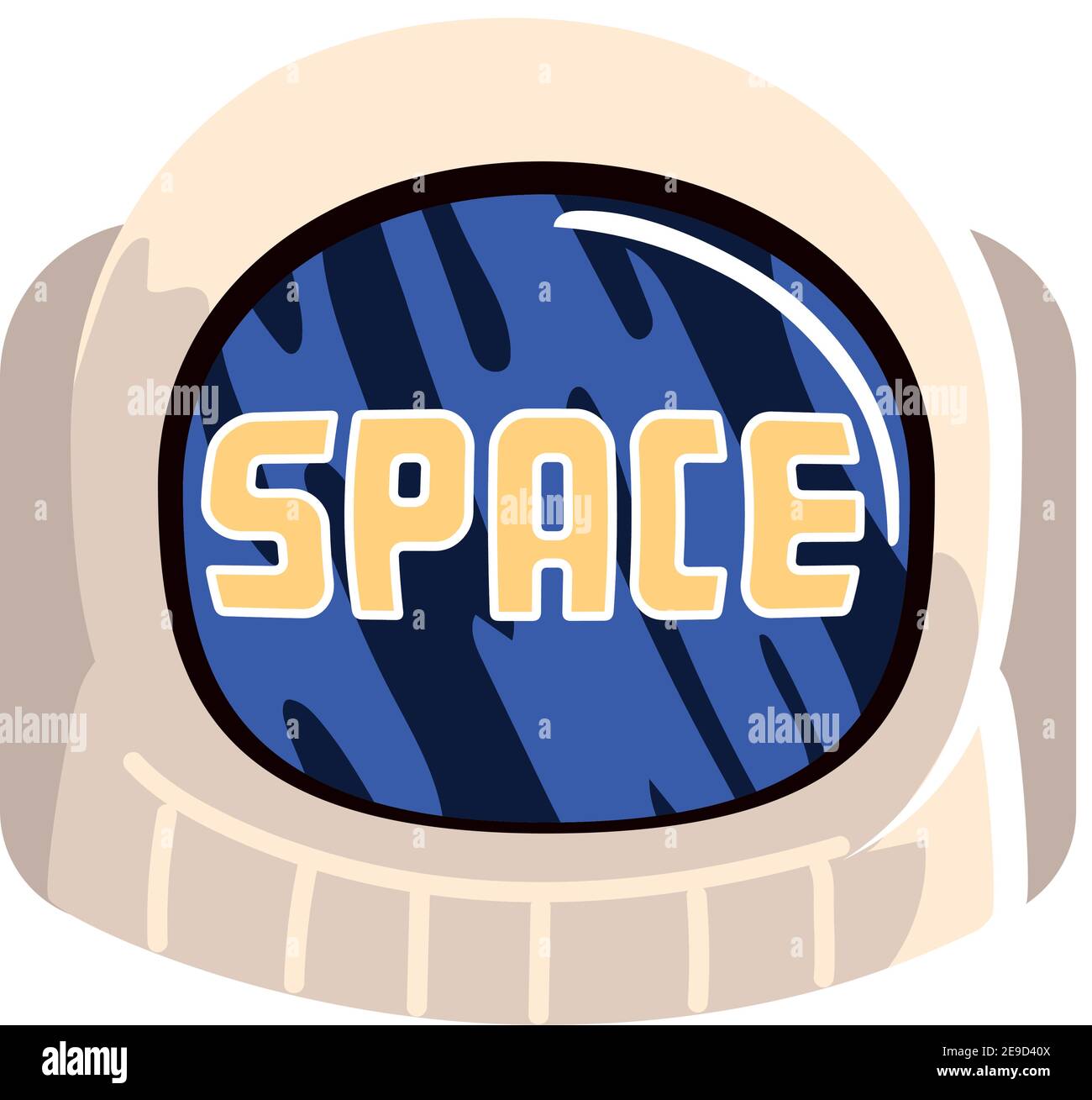 space protective helmet uniform icon vector vector illustration Stock ...