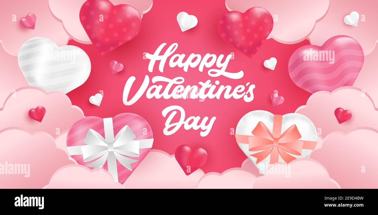Valentines Day vector background illustration template. Valentines Day ...