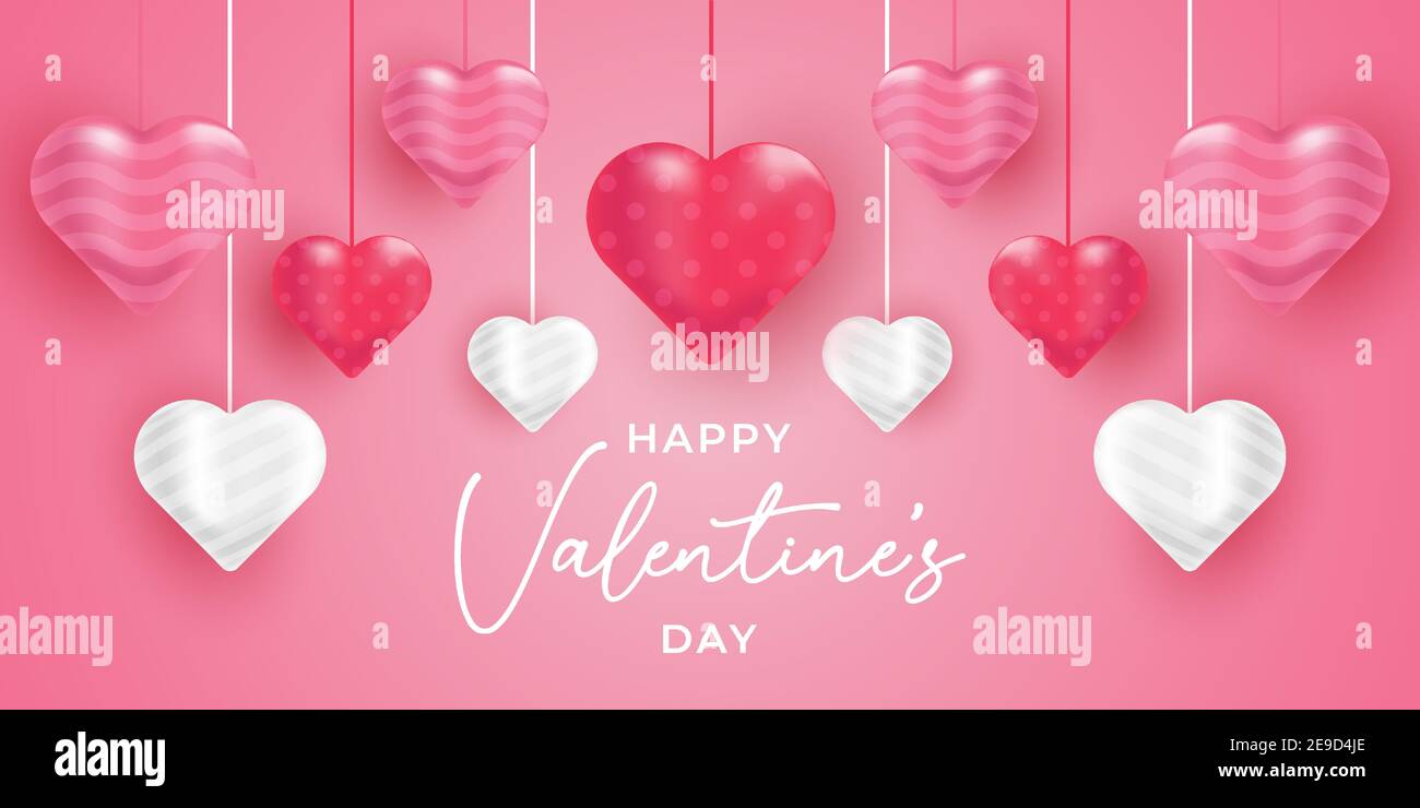 Valentines Day vector background illustration template. Valentines Day ...