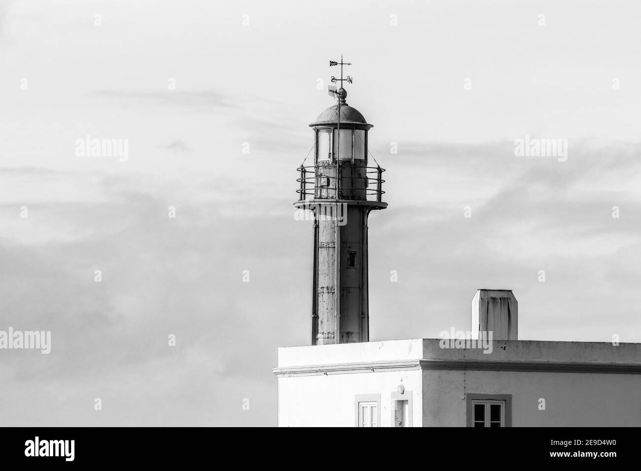 Lighthouse red white in Black and White Stock Photos & Images - Alamy