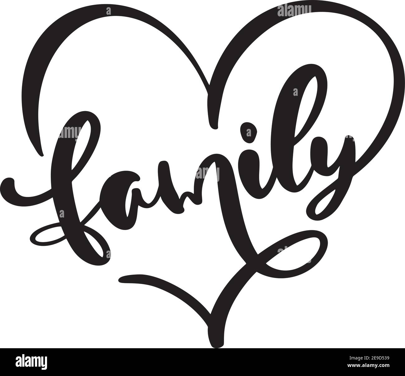 Vector lettering calligraphy poster text Family. Inspirational and ...