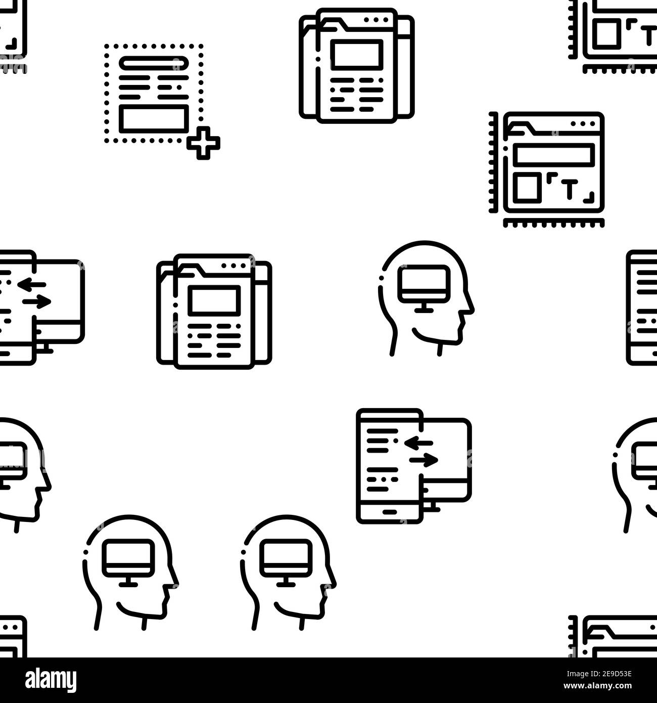 Web Design Development Seamless Pattern Vector Stock Vector Image & Art ...