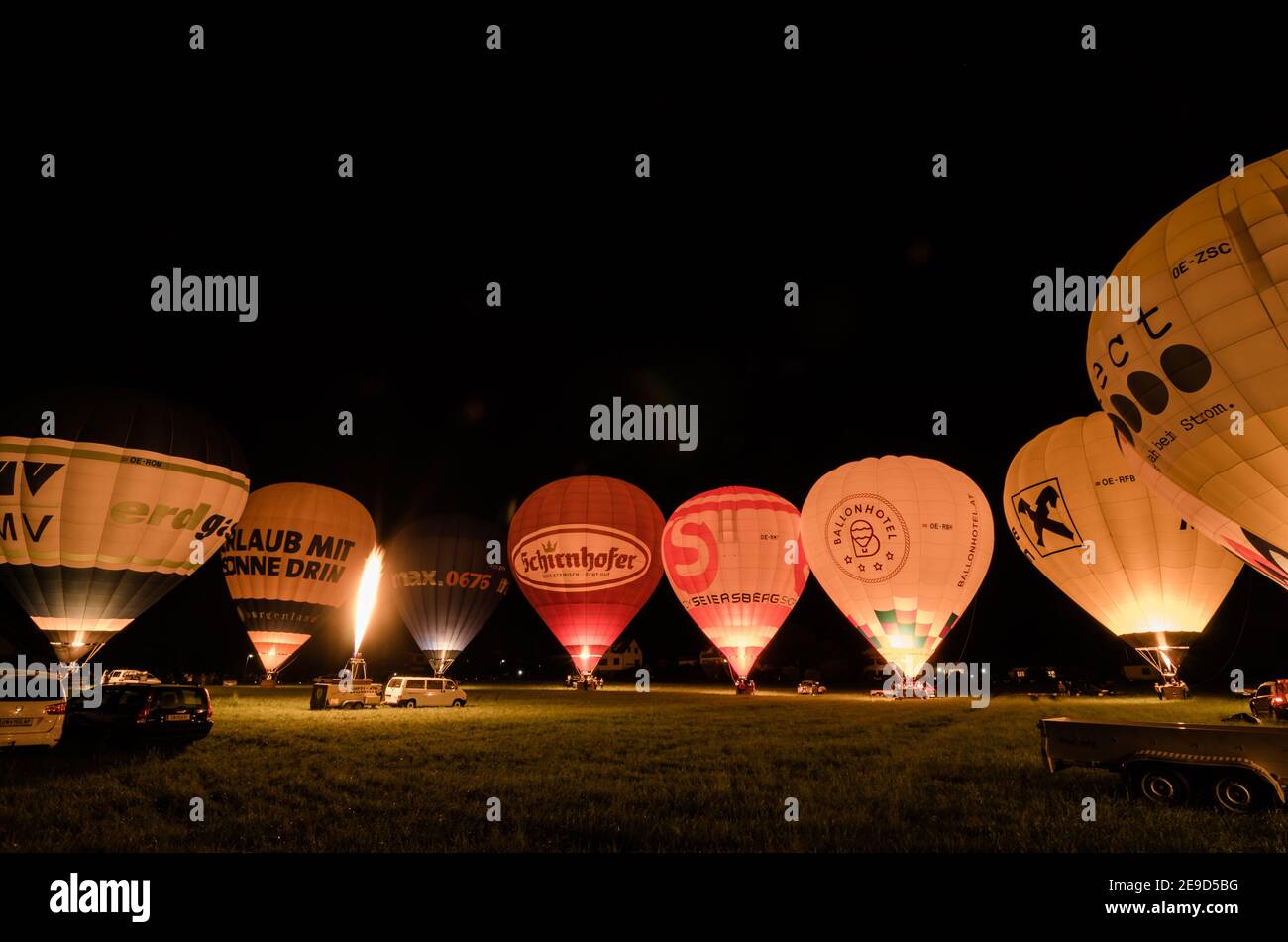 glowing balloons in the night at an event Stock Photo - Alamy