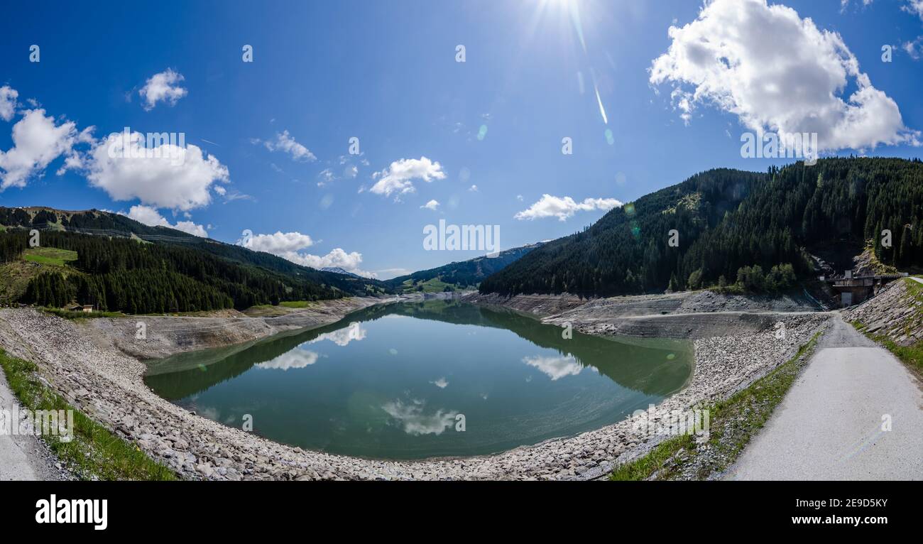 beautiful reservoir landscape panorama view Stock Photo - Alamy