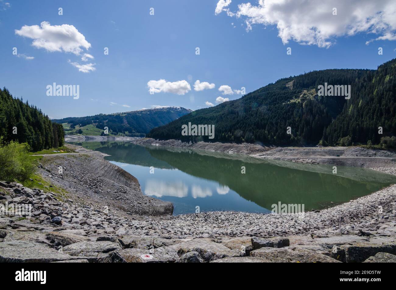 reservoir in the mountains and nature Stock Photo - Alamy