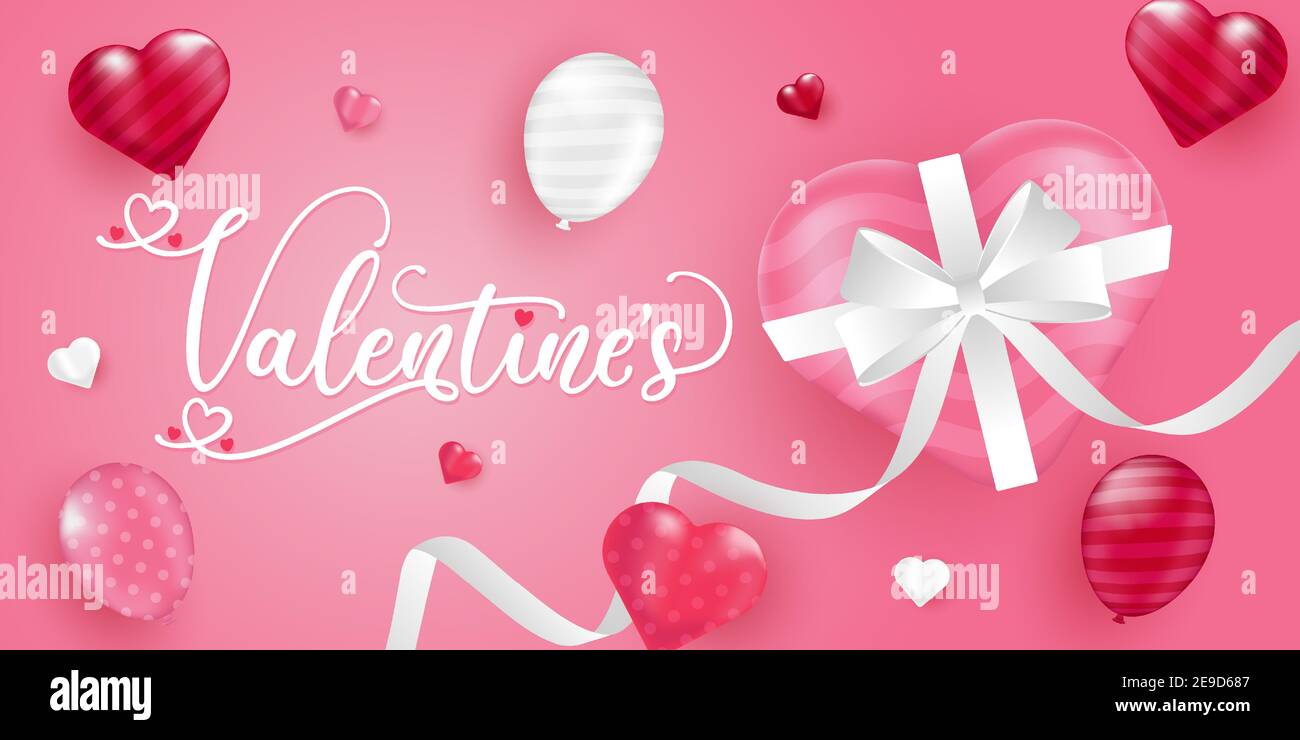 Valentines Day vector background illustration template. Valentines Day ...
