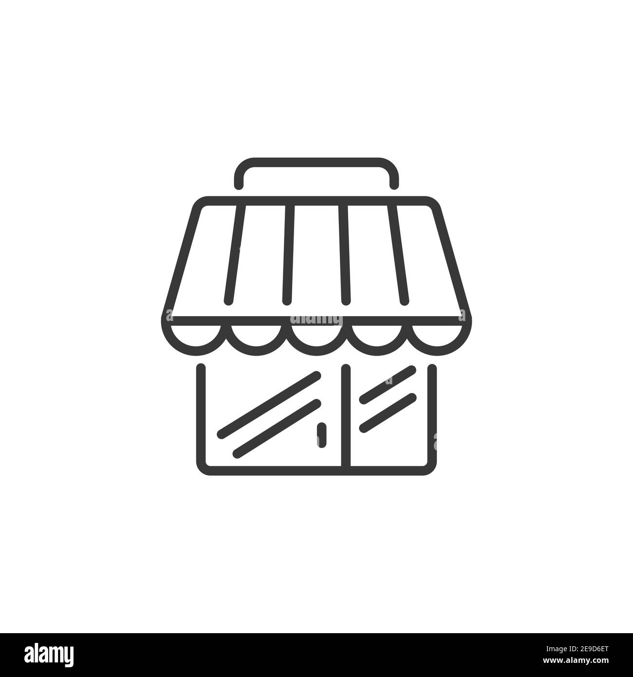 Shop building thin line icon. Simple store. Marketplace. Isolated ...