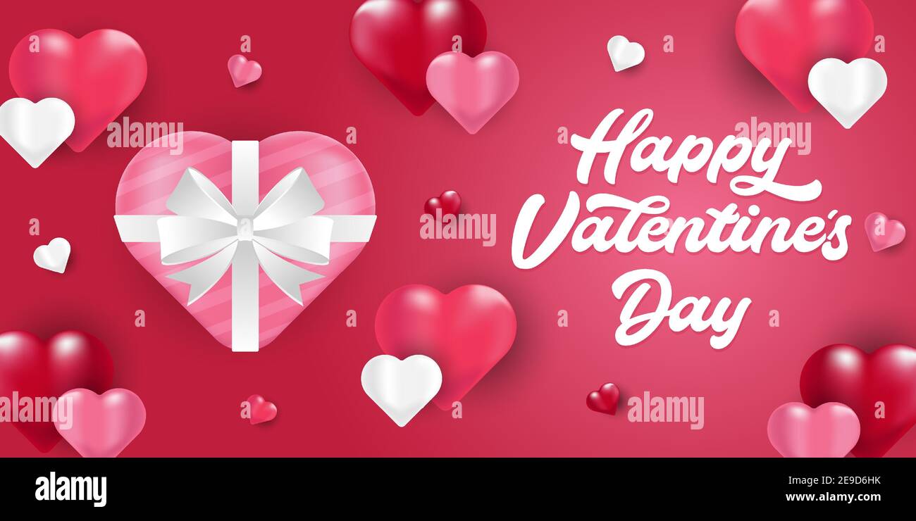 Valentines Day vector background illustration template. Valentines Day ...