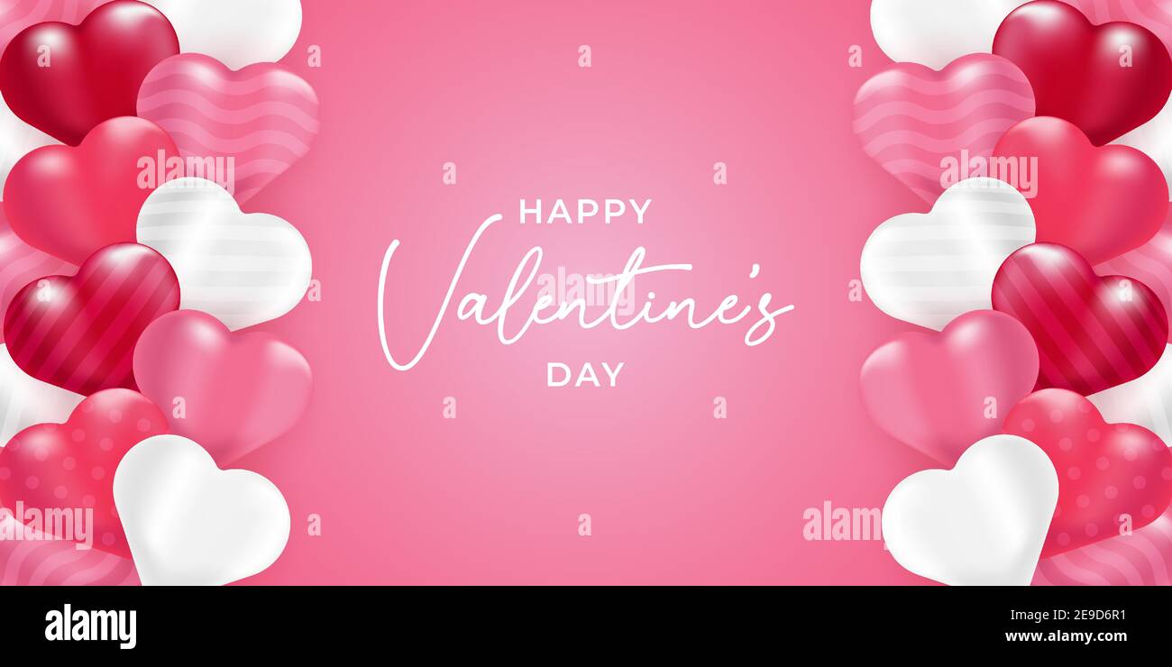 Valentines Day vector background illustration template. Valentines Day ...