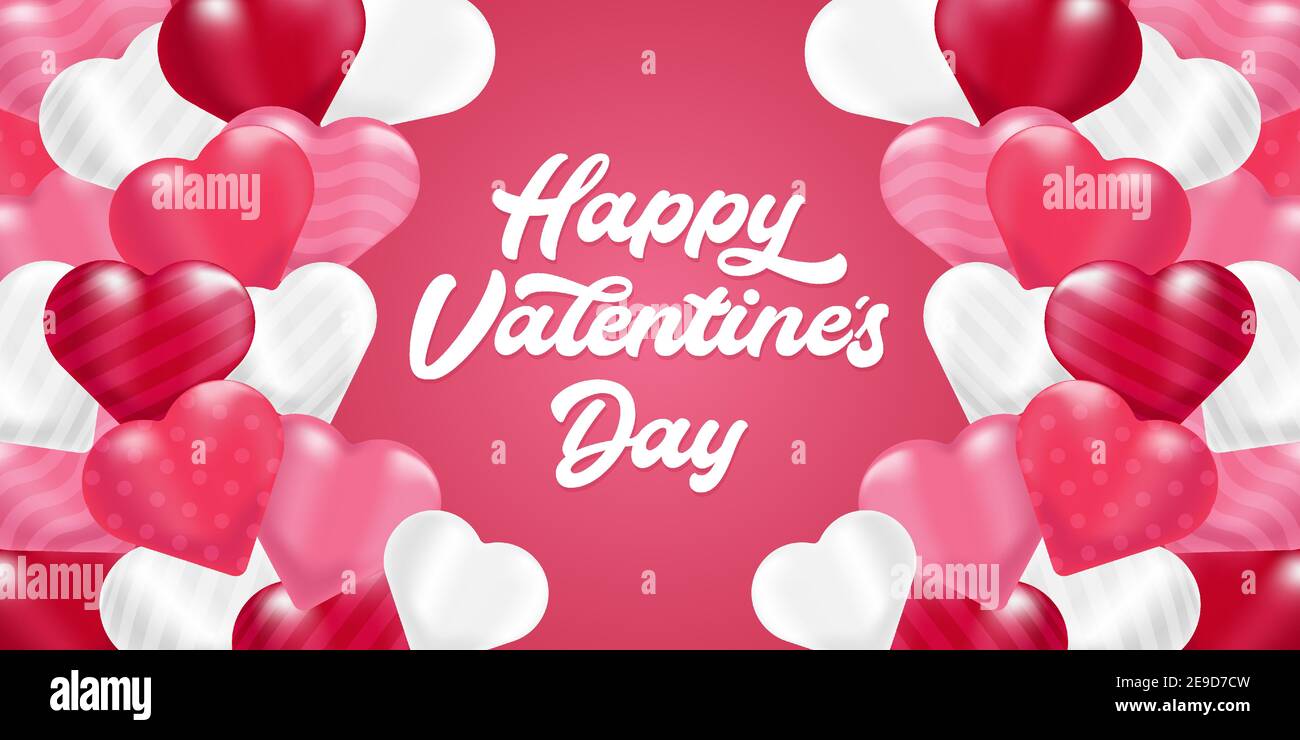 Valentines Day vector background illustration template. Valentines Day ...