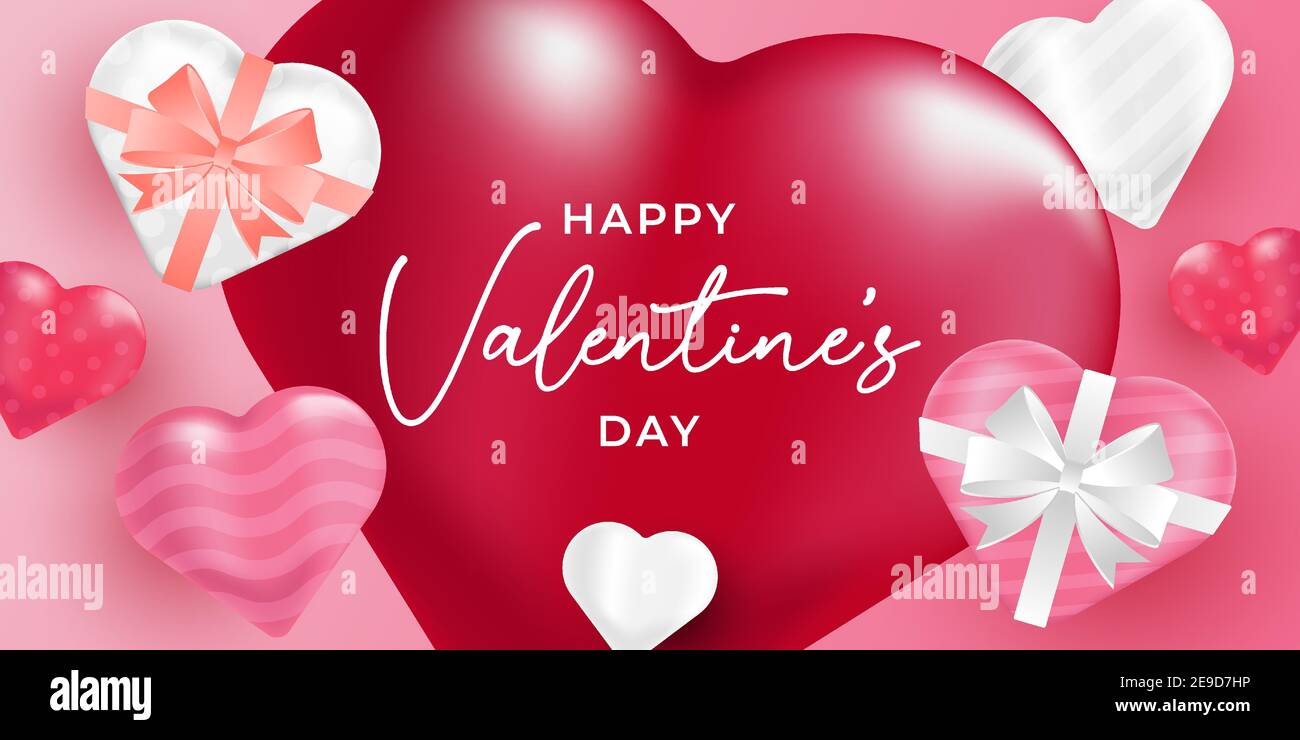 Valentines Day vector background illustration template. Valentines Day ...