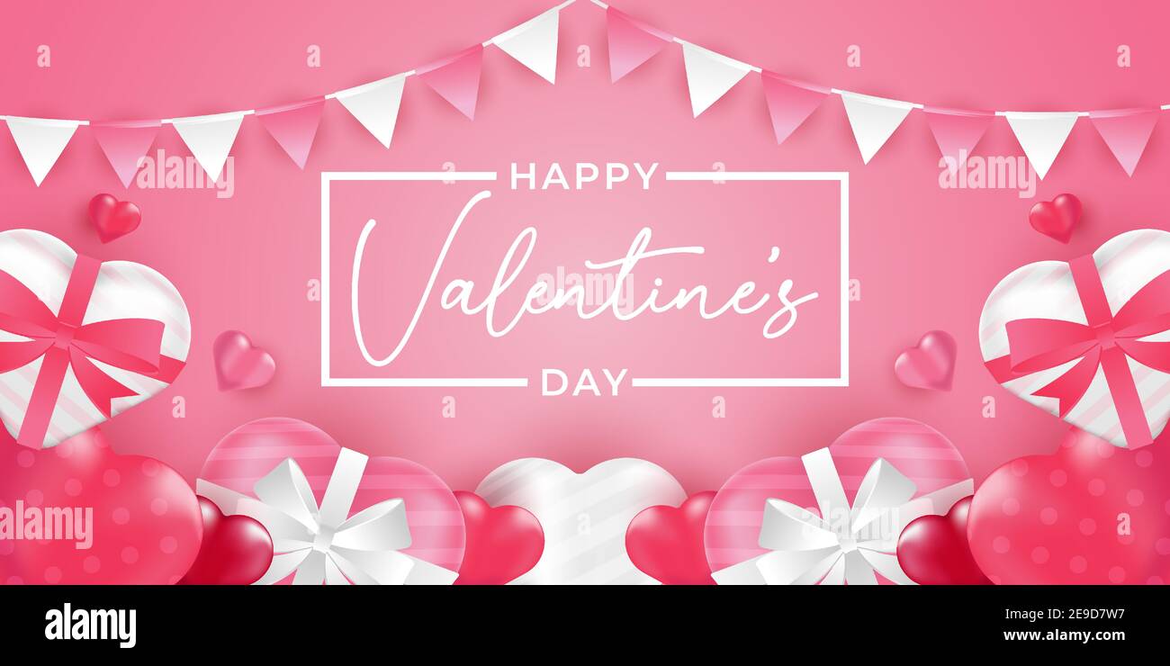 Valentines Day vector background illustration template. Valentines Day ...
