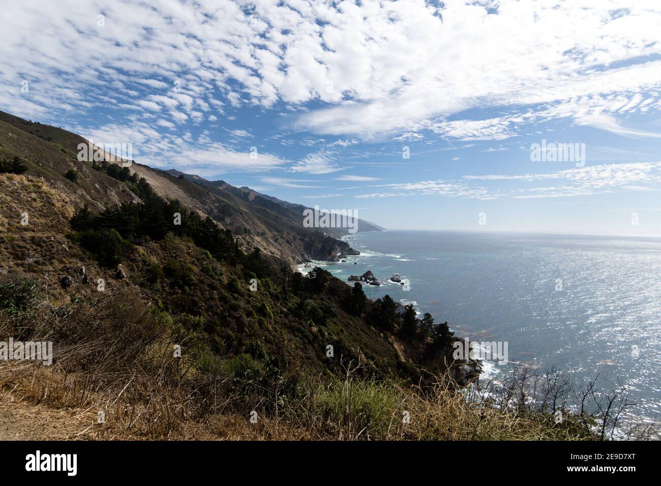 Beautiful shot of the coastal cliff in Santa Monica, California Stock ...