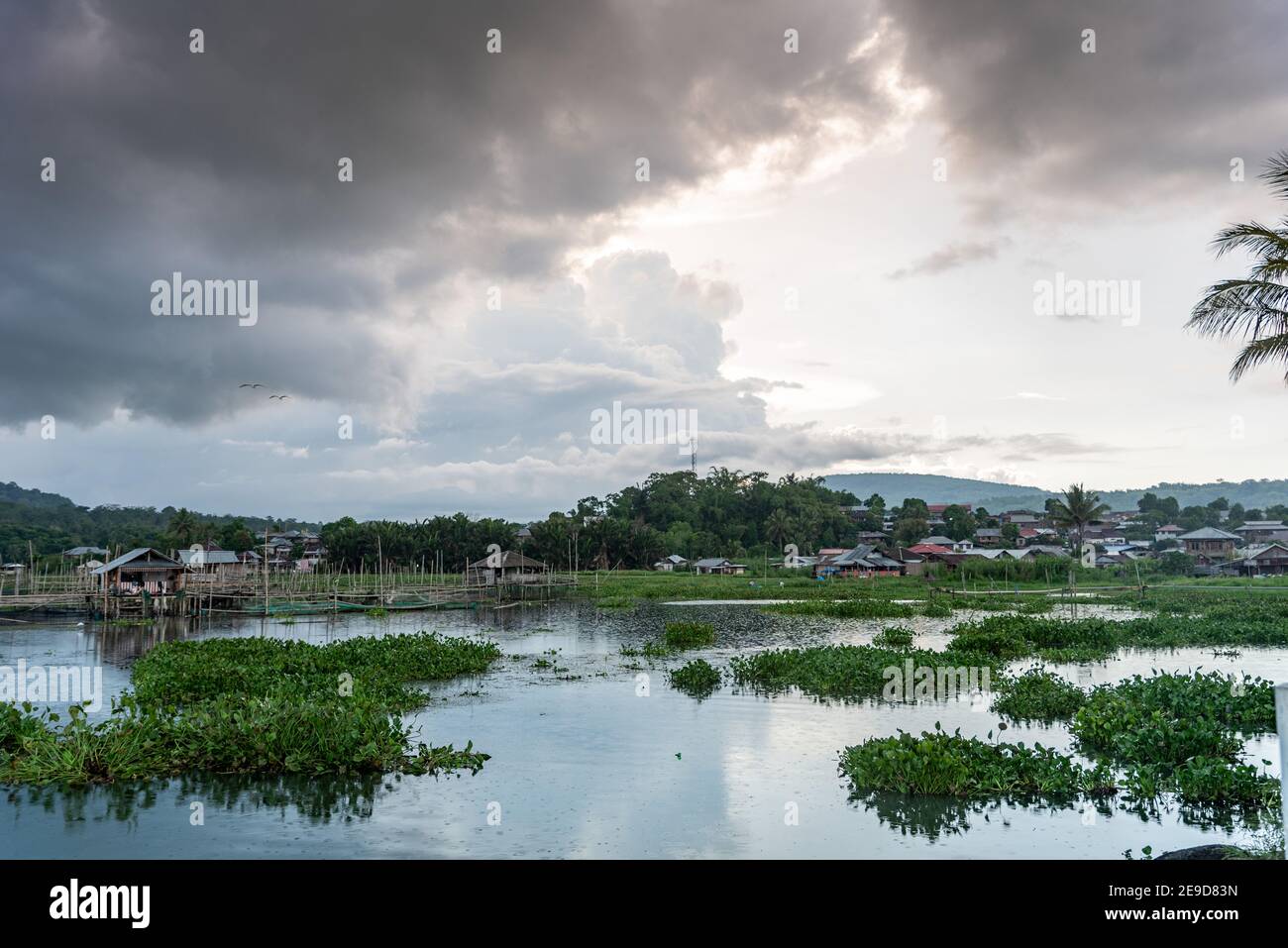 Tondano Lake, Mount Mahawu, Minahasa Region, Danau Linow, Sulawesi ...