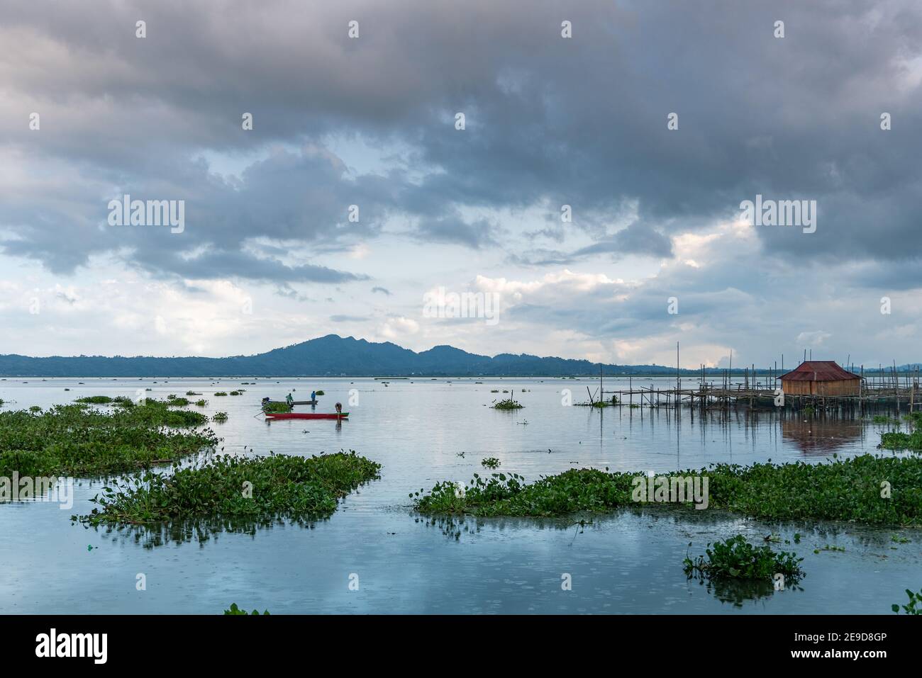 Tondano Lake, Mount Mahawu, Minahasa Region, Danau Linow, Sulawesi ...