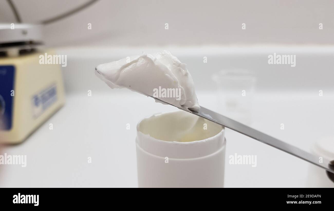 Selective focus closeup of a medical cream in a hospital Stock Photo ...