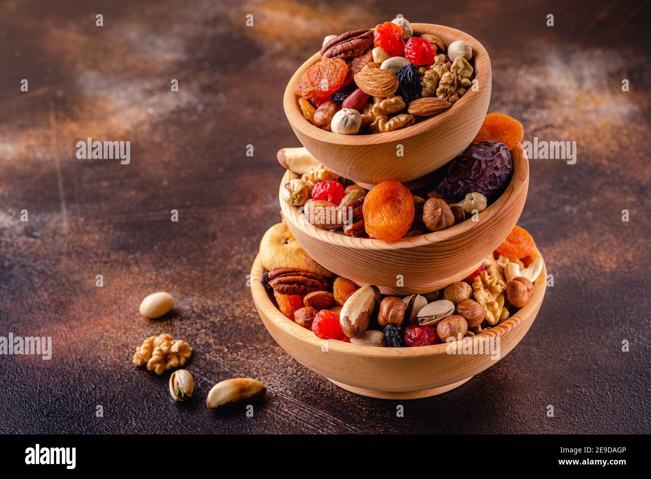 Healthy Snack of Nuts and Dried Fruit Stock Photo - Alamy