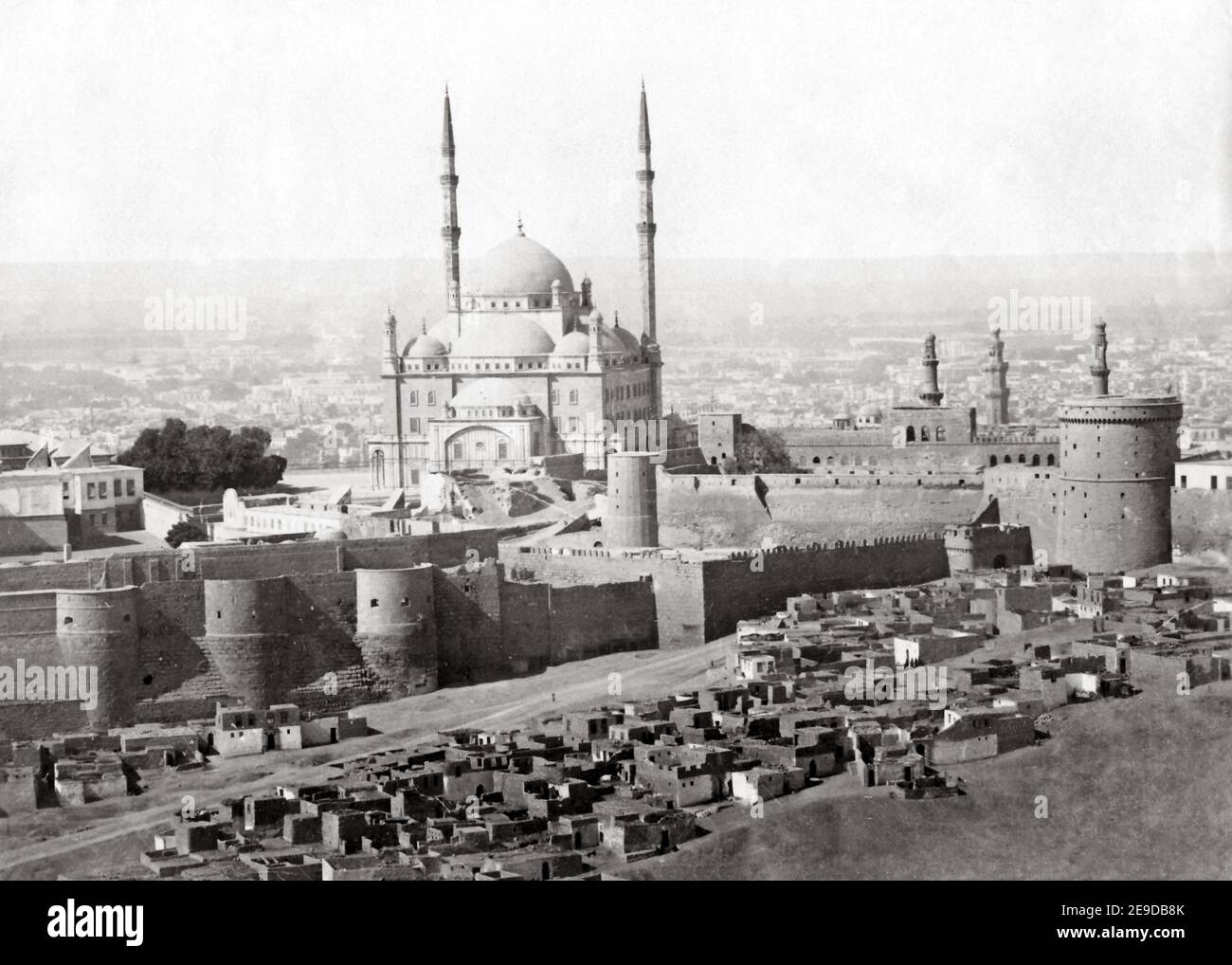 Late 19th century photograph - View of Cairo and the mosque of Muhammad ...