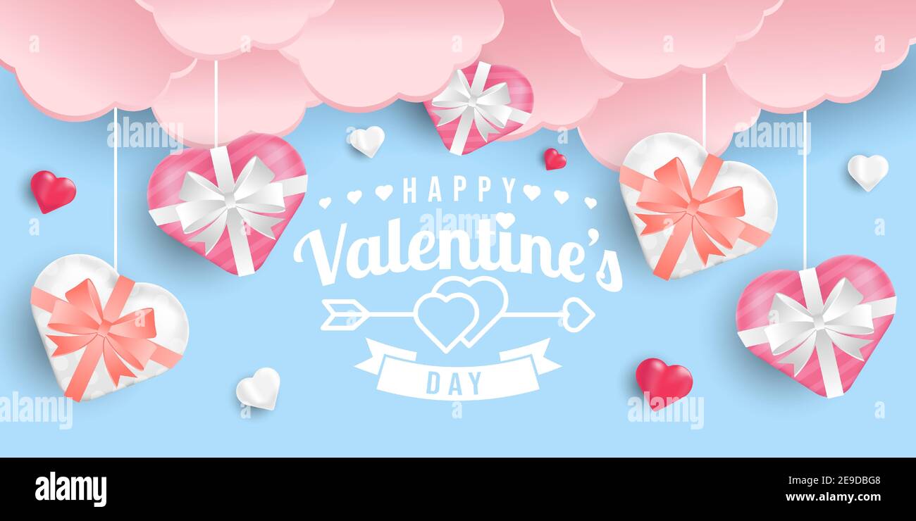 Valentines Day vector background illustration template. Valentines Day ...