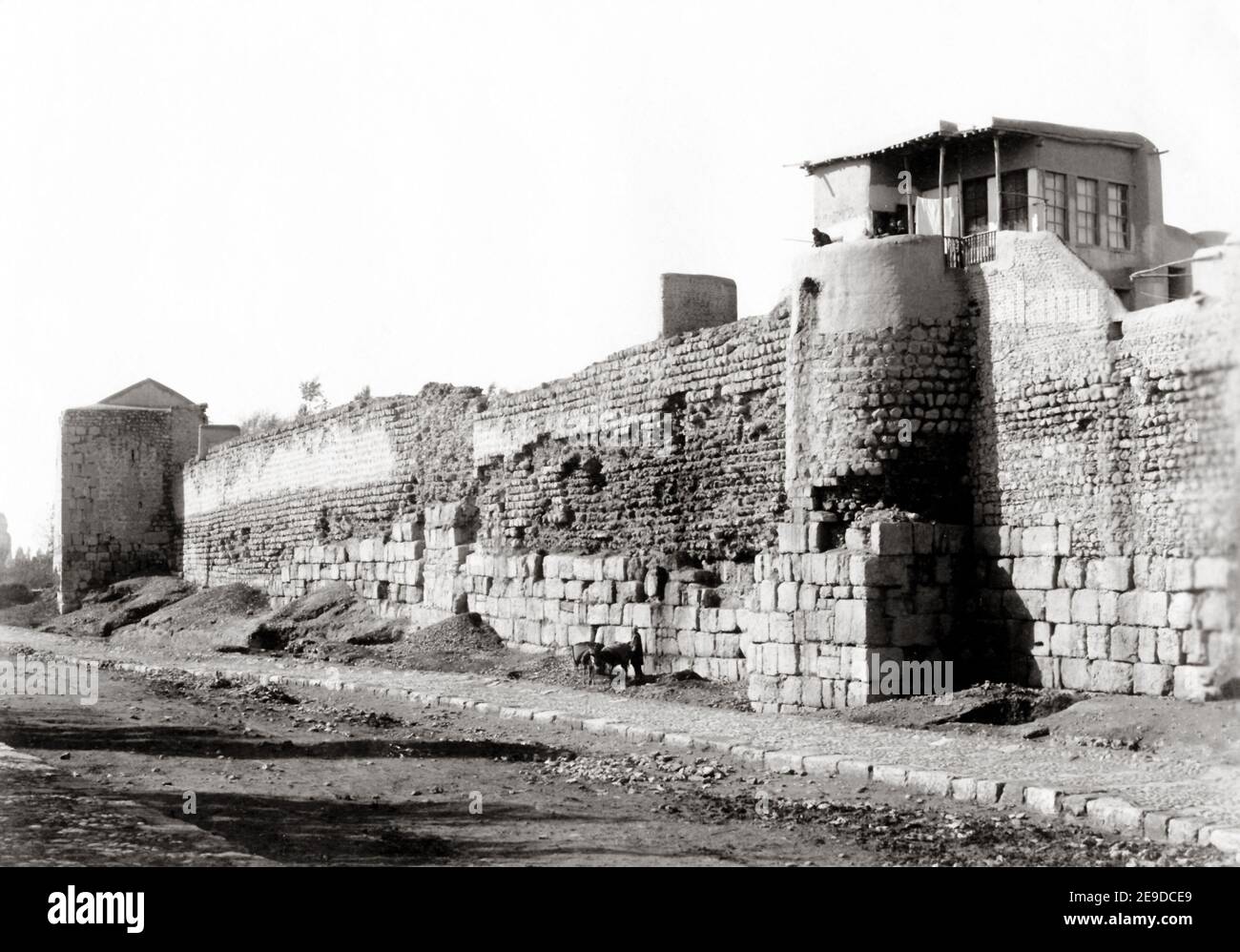 Late 19th century photograph - walls of Damascus, Syria, c.1880's Stock ...