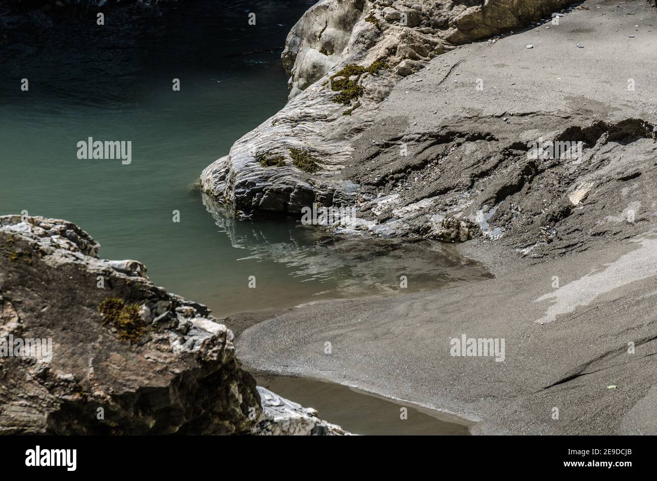 calm water with sand in a ravine Stock Photo - Alamy