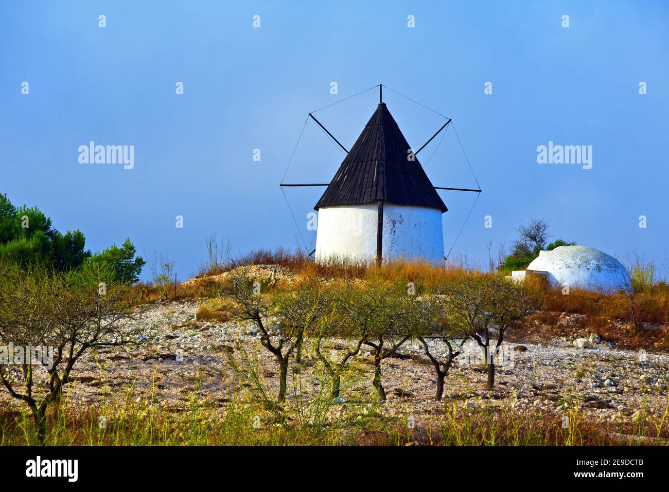 wind mills near the village of El Pozo de Los Frailes, Spain, Andalusia ...