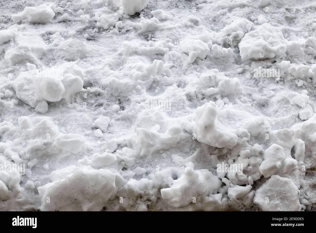 view of white snow accumulated on the ground Stock Photo - Alamy