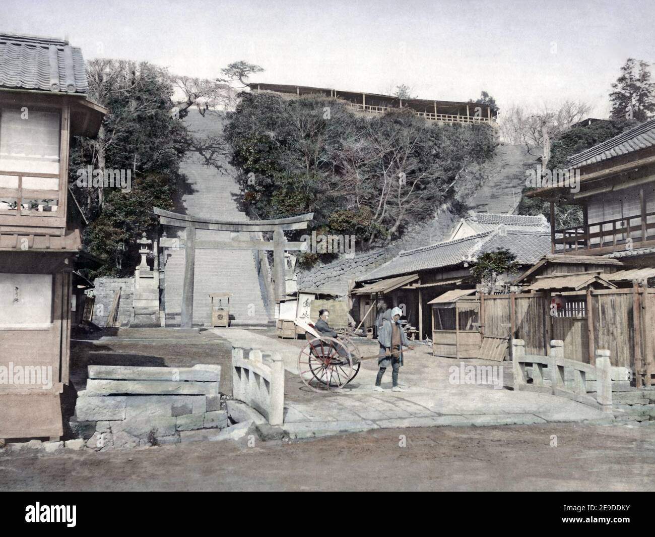 Late 19th century photograph - Steps leading to The Bluff, Yokohama ...