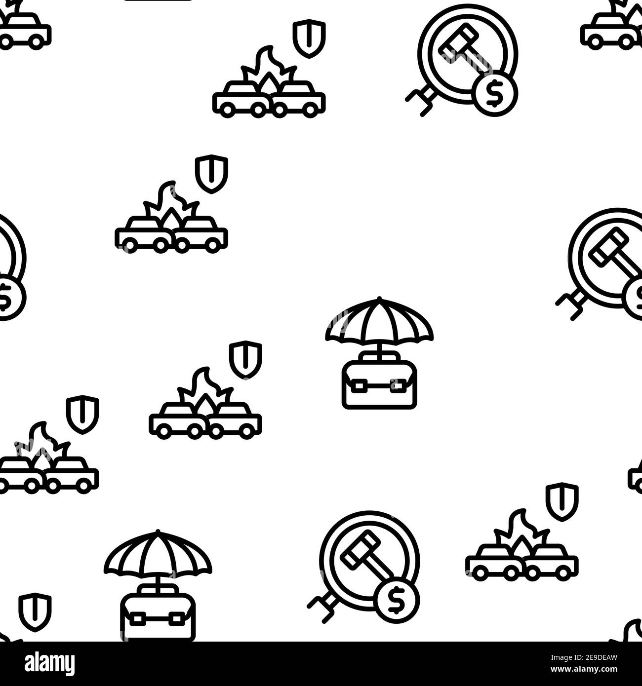 Insurance All-purpose Seamless Pattern Vector Stock Vector Image & Art ...