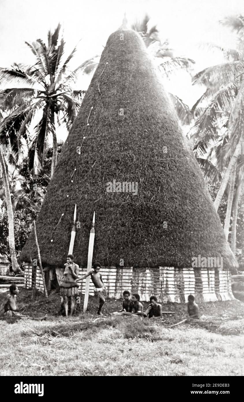 Late 19th century photograph - Native hut, New Caledonia, c.1880's ...