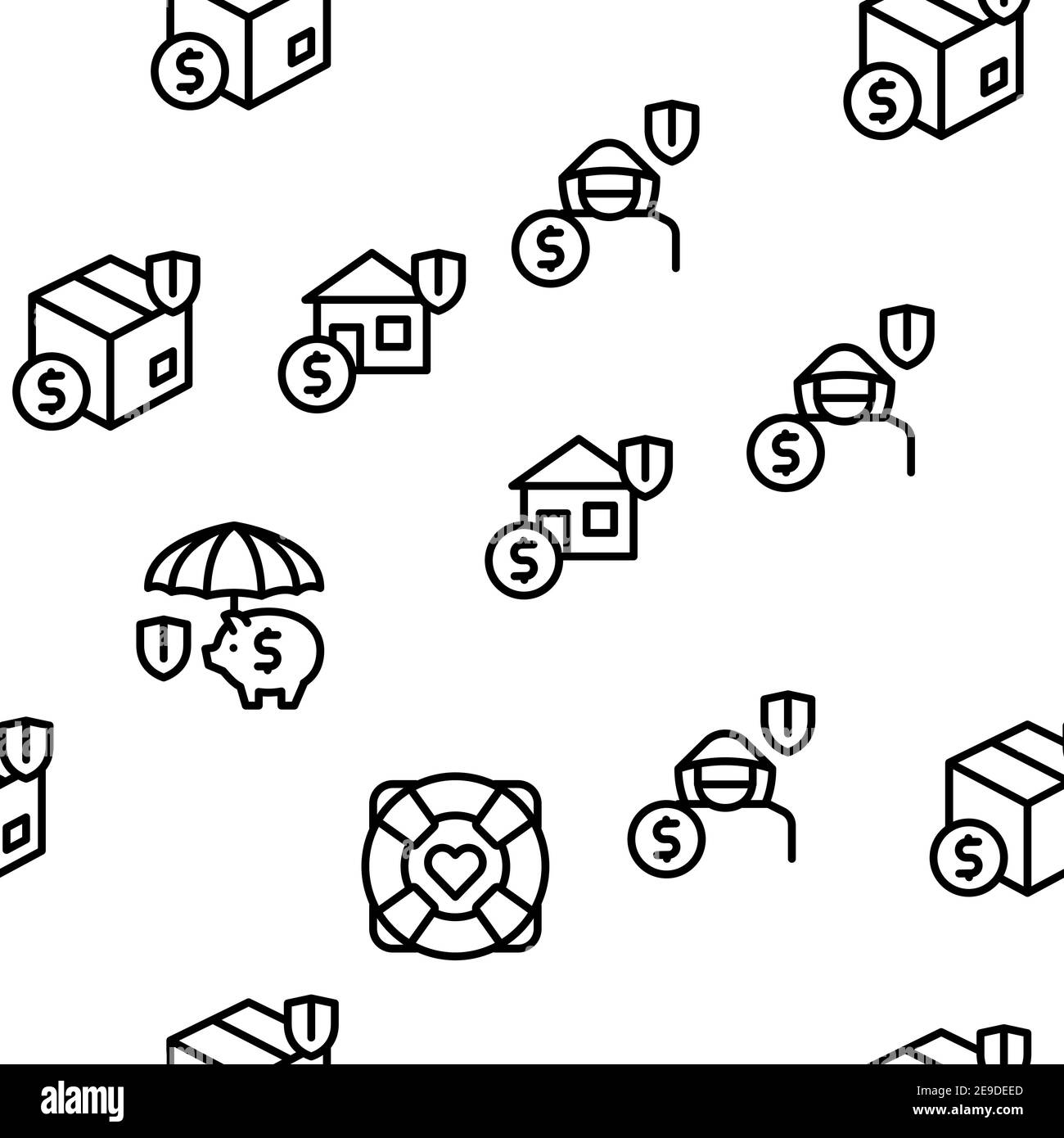 Insurance All-purpose Seamless Pattern Vector Stock Vector Image & Art ...