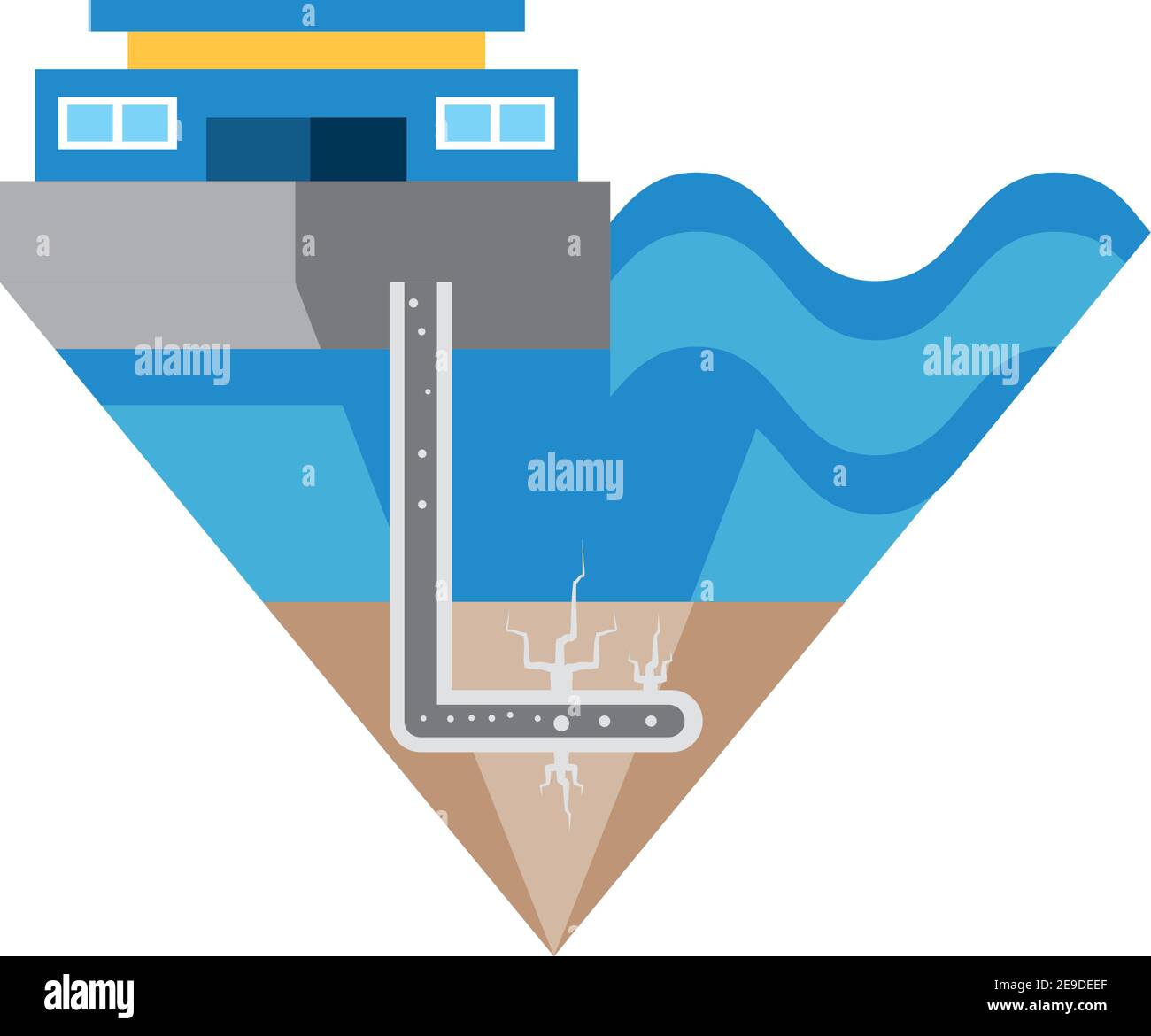 fracking tank extracting petroleum with pipes vector illustration Stock ...