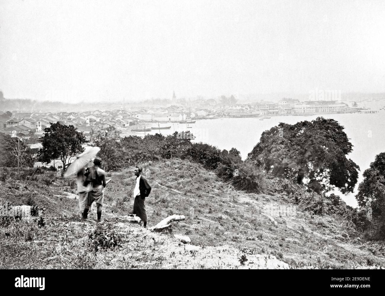 Late 19th century photograph - View of Singapore, 1880's Stock Photo ...
